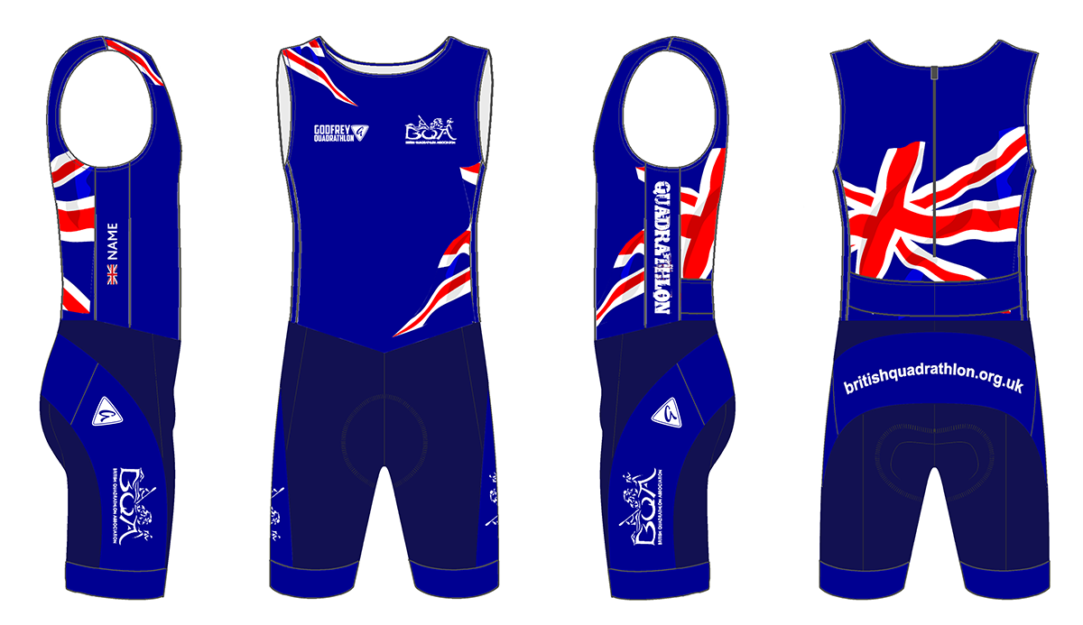 Custom Triathlon Suit - British Quadrathlon Association - Godfrey