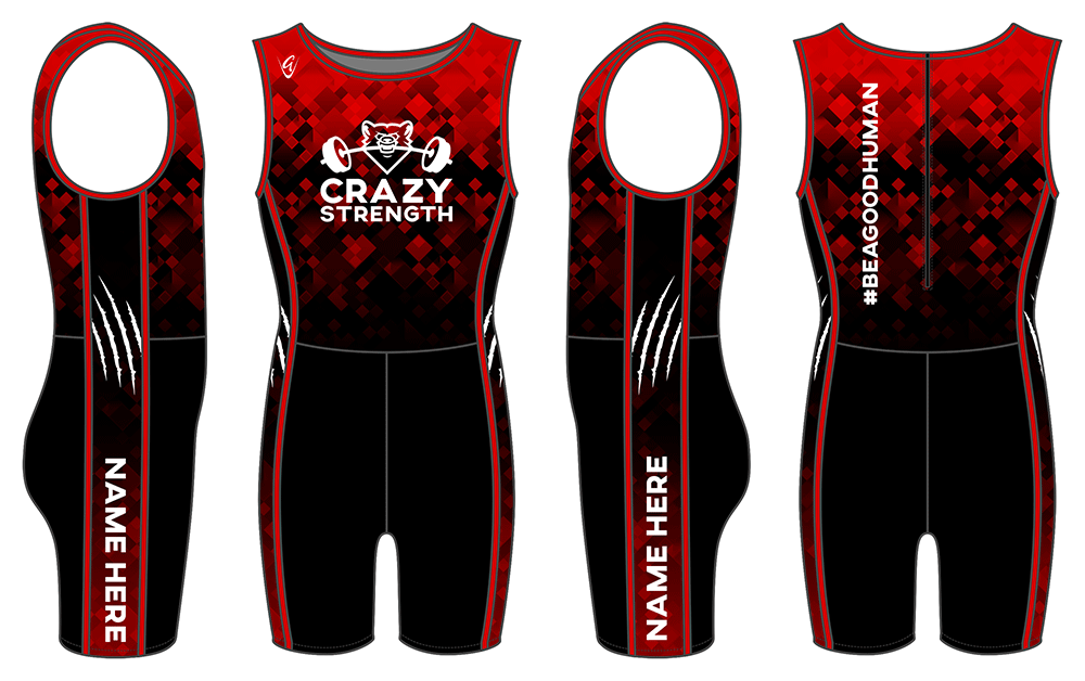 Custom Weightlifting Suit - Crazy Strength - Godfrey